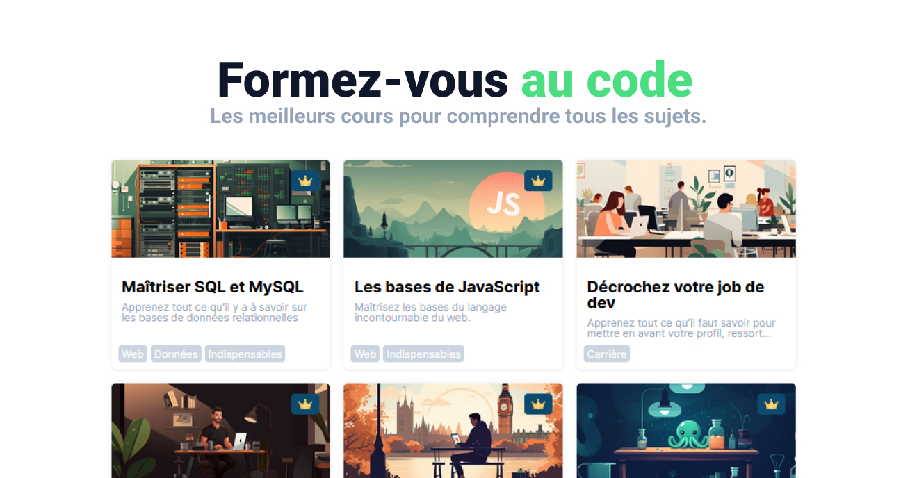 Tous nos cours pour apprendre le code et la programmation - Code-Garage